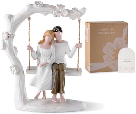 Amazon.com: Storieme Romantic Couple Figurines Gifts: Couples Swing ...