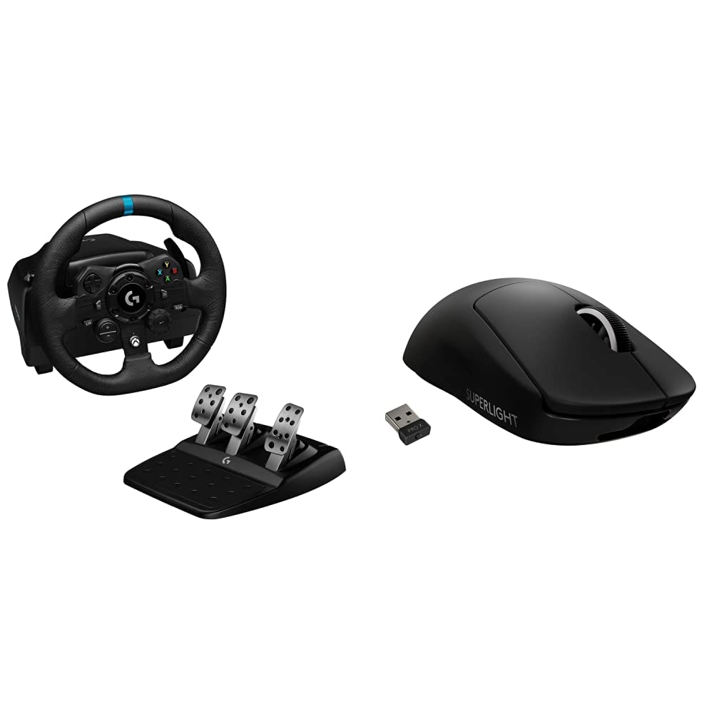 Buy Logitech G923 Racing Wheel and Pedals - Black & PRO X SUPERLIGHT ...