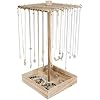 Amazon.com: UCUDI Wooden Rotating Necklace Holder Jewelry Organizer ...