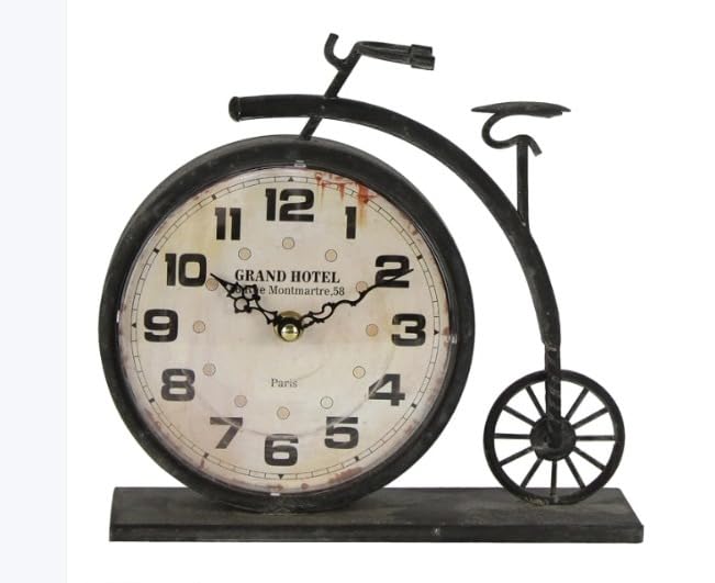 Equater Vintage Style Decorative Bicycle Shape Analog Time Desk Clock ...