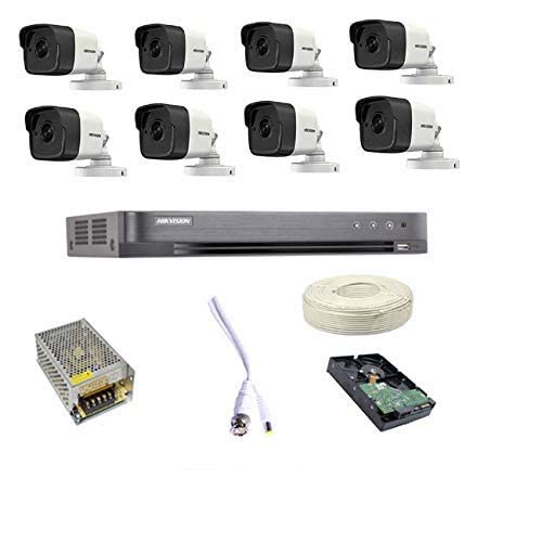 HIKVISION Full HD 5MP Cameras Combo KIT 8CH HD DVR+ 8 Bullet Cameras ...