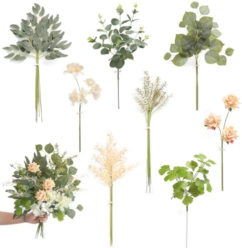 Amazon.com: VIERENA Artificial Greenery Stems Box Set(Pack of 75pcs ...