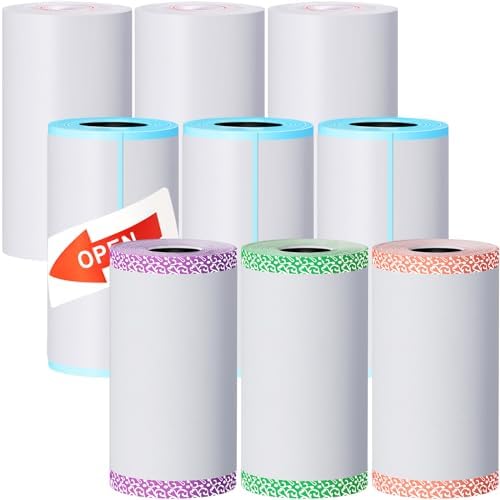 Amazon.com: 9 Rolls of Thermal Printer Paper Just 3 Rolls of Adhesive ...