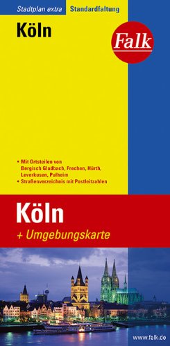 Cologne (Köln, Germany) 1:20,000 Superplan & Environs FALK: Falk, Falk ...