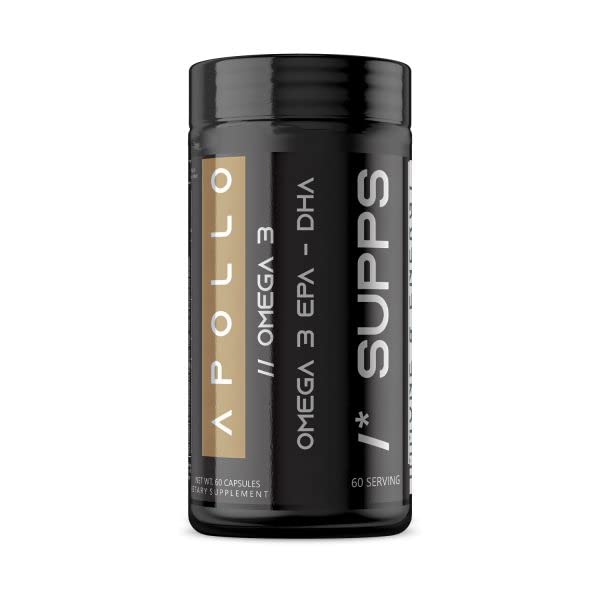 SUPPS APOLLO Omega 3 Fish Oil Capsules – Double Strength EPA & DHA – 60 ...