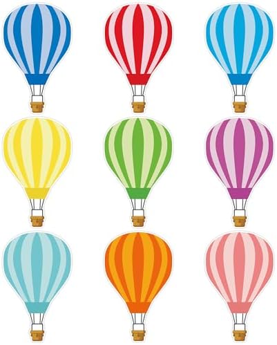 Amazon.com: WhatSign Bulletin Board Cutouts 37PCS Hot Air Balloon ...