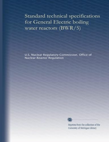 Standard technical specifications for General Electric boiling water ...
