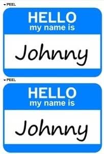 Amazon.com - Hello My Name Is Johnny - Sheet of 2 - Window Bumper ...