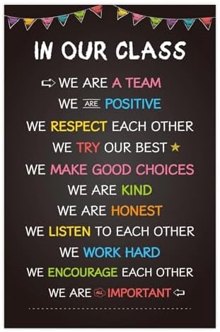 All Grade Levels Classroom Rules Poster Back to School Decor Teacher ...