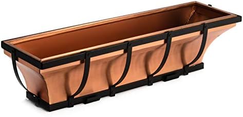 Amazon.com : Gardener's Supply Company Copper Emblem Window Box Planter ...