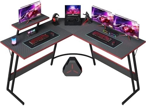 Amazon.com: Shahoo L Shaped Gaming Desk, 51 Inch Computer Corner Table ...