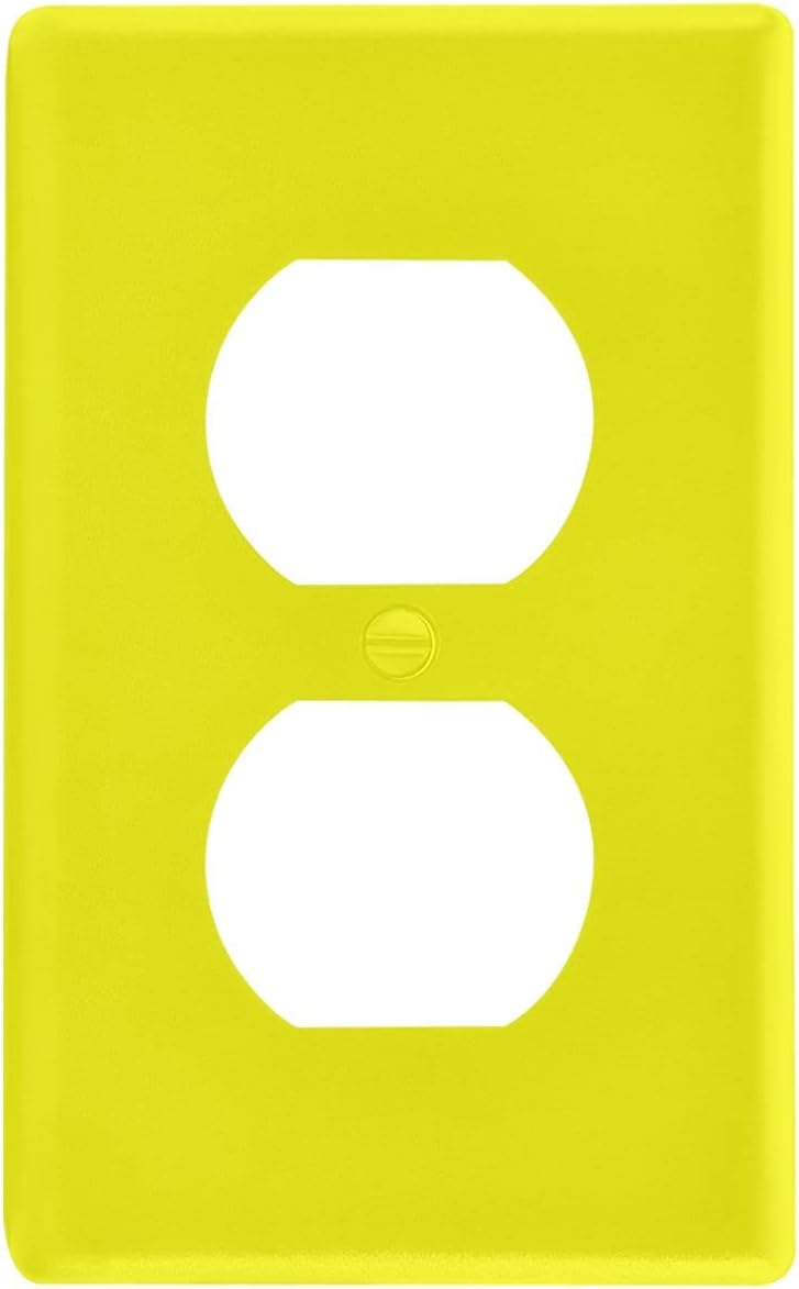 Kigai Pure Plain Yellow Duplex Wall Plates,Outlet Covers,1-Gang ...
