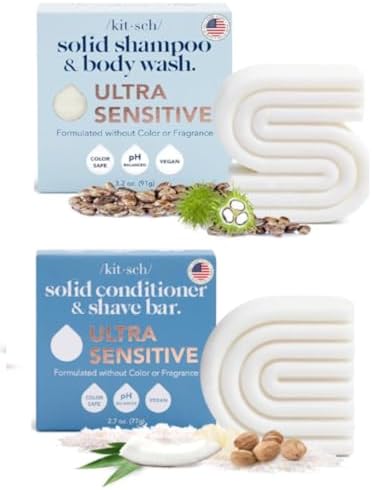 Amazon.com : Kitsch 2-in-1 Ultra Sensitive SHampoo & Body Wash Bar with ...