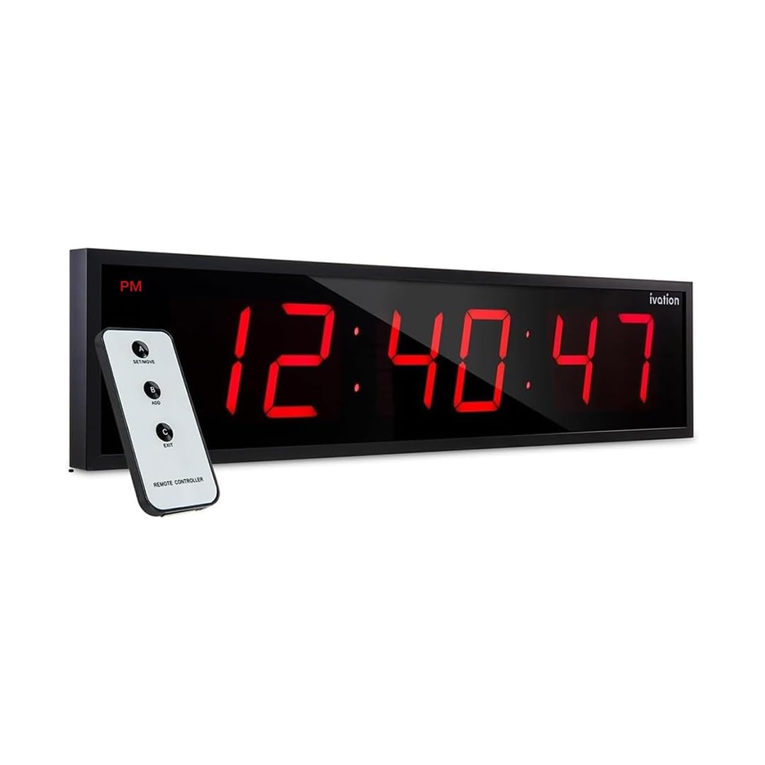 Snapklik.com : Ivation Oversized Large Digital Wall Clock - Big LED ...
