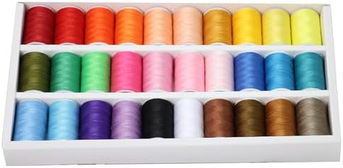 Amazon.com: Sewing Threads Kits Polyester 30 Spool 250 Yards Per Spools ...