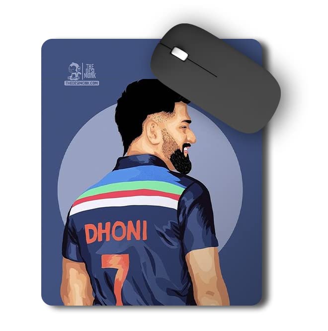 The Desi Monk M.S.Dhoni Mouse Pad for Gamers | Team India Anti Skid ...
