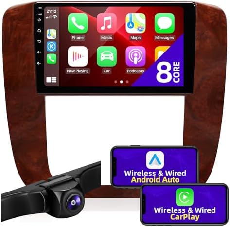 Amazon.com: CGOGC Android Car Radio Compatible with Wireless Carplay ...