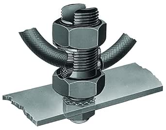 BURNDY SERVIT Post K2C26B1 Mechanical Grounding Connector, 2 to 2/0 AWG ...