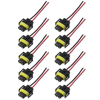 Amazon.com: BYOBYO 10Pcs H11 H8 880 881 Socket Female Wire Harness ...