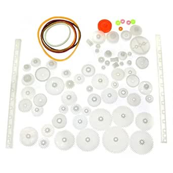 MEETOOT Transmission Plastic Motor Gear Package Including Shaft, Tire ...