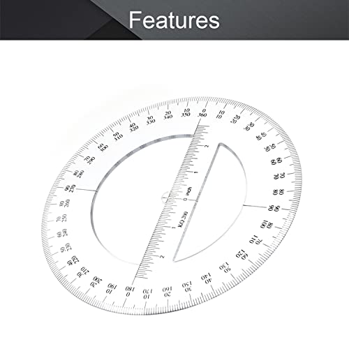 Utoolmart 360 Angle Measurement Tool,20cm / 7.9-inch Angle Measurement ...