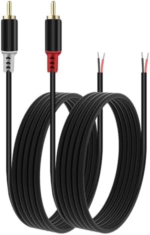 Amazon.com: RCA to Speaker Wire Adapter, 18AWG 2 Pack 3ft RCA Male Plug ...