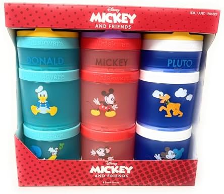 Amazon.com: Whiskware Disney Pixar Stackable Snack Containers for Kids ...