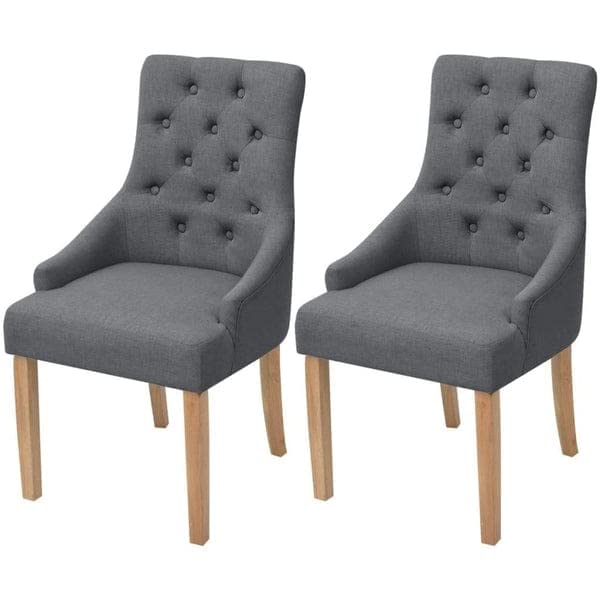 Woodspace Dukan Textured Dining Chair with Fabric Upholstery - Set of 2 ...