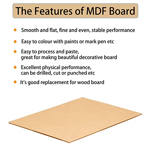 TSKDKIT A4 MDF Wood Boards for Crafts 2mm Medium Density Fiberboard ...