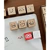 Amazon.com: 25pcs Mood Expression Wooden Rubber Stamps Kit, Cute Small ...