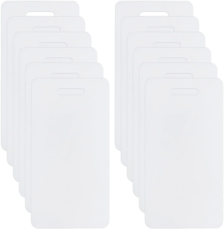 Amazon.com : BENECREAT 12pcs White Acrylic Badge Buddy Blanks, 4.49x2.2 ...