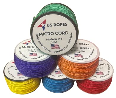 Amazon.com: US Ropes 6 Pack Tactical Nylon Micro Cord 1.18mm X 125ft ...