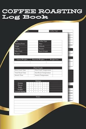 Coffee Roasting Log Book: Coffee Roast Log Book, Coffee Roaster Record ...