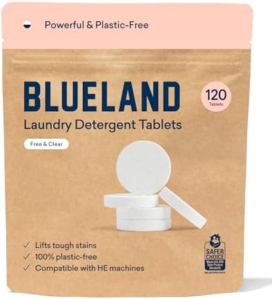 Amazon.com: BLUELAND Laundry Detergent Tablets, 120 Count, Unscented ...