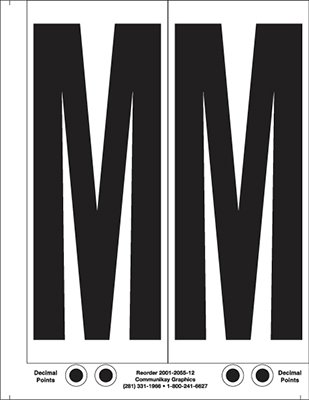 Amazon.com: Communikay Graphics 9" Letter M - 2/sht, 10 Per Pack ...