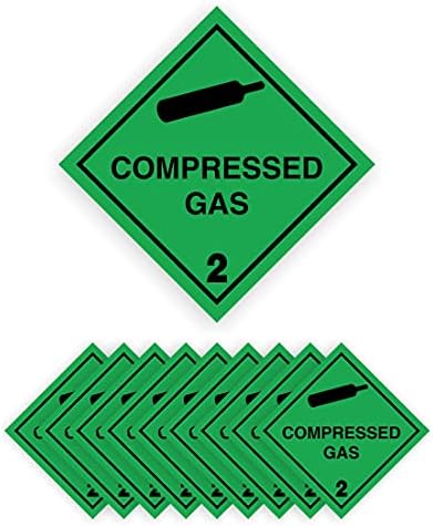 Pack of 2 Gas Sticker Self adhesive (100 x 100 mm) Waterproof Flammable ...