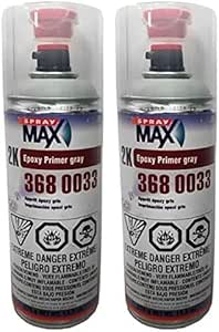 Amazon.com: Spray max 3680033, 2K Epoxy Rust-Cure Primer, Gray, Aerosol ...