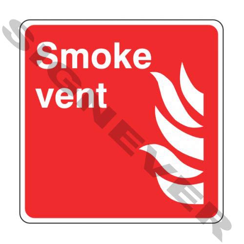SIGN EVER Smoke Vent Fire Exit Sign Boards For Hospital Office Business ...