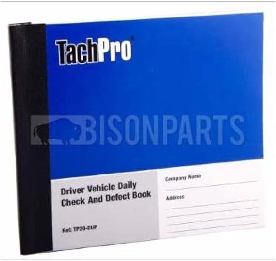 Bison Parts 100201 TachPro Tachograph 20 Pages Duplicate Vehicle Daily ...