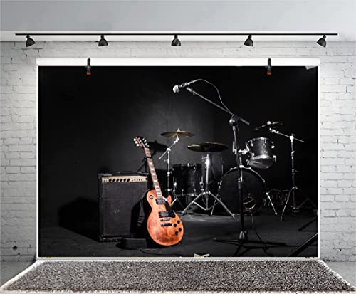 Renaiss 8x6ft Band Backdrop for Photography Guitar Drum Modern Rock ...
