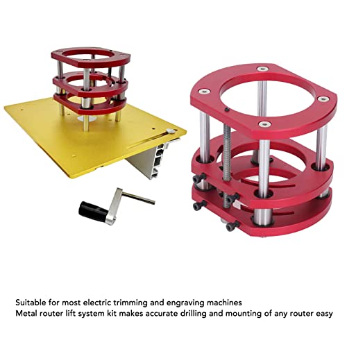 Metal Router Lift System Kit Aluminum Woodworking Insert Base Plate ...