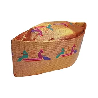 Buy Traditional paithani Handstitch Ready to Wear Khan Topi/Cap/Turban ...