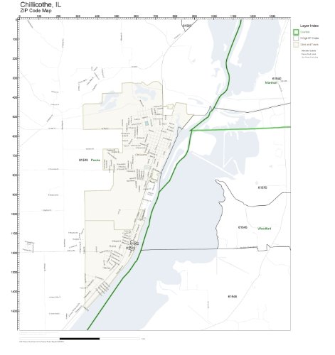ZIP Code Wall Map of Chillicothe, IL ZIP Code Map Not Laminated: Amazon ...