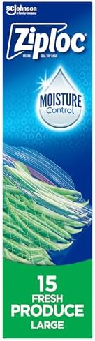 Ziploc Large Fresh Produce Bags, Grip 'n Seal Technology for Easier ...
