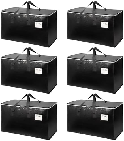 Amazon.com: 6-Pack Extra-Large Heavy-Duty Storage Totes with Reinforced ...