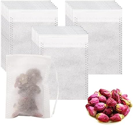 Disposable Tea Bags, 300PCS/600PCS Loose Leaf Tea Bag with Drawstring ...