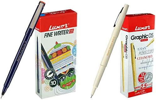 Luxor Fine Writer Red Color (pack Of 10 Pen) (9000027961) Graphic Micro ...