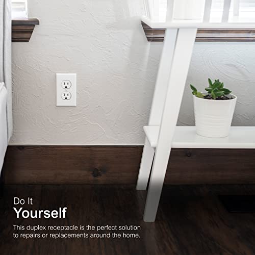 Snapklik.com : UltraPro Duplex Heavy-Duty Receptacle, White, Wall ...