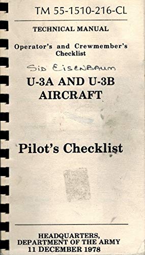 Operator's and crewmember's checklist U-3A and U-3B aircraft : pilot's ...