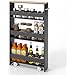 Amazon.com: LOKO Slim Storage Cart, 4-Tier White Rolling Cart with ...
